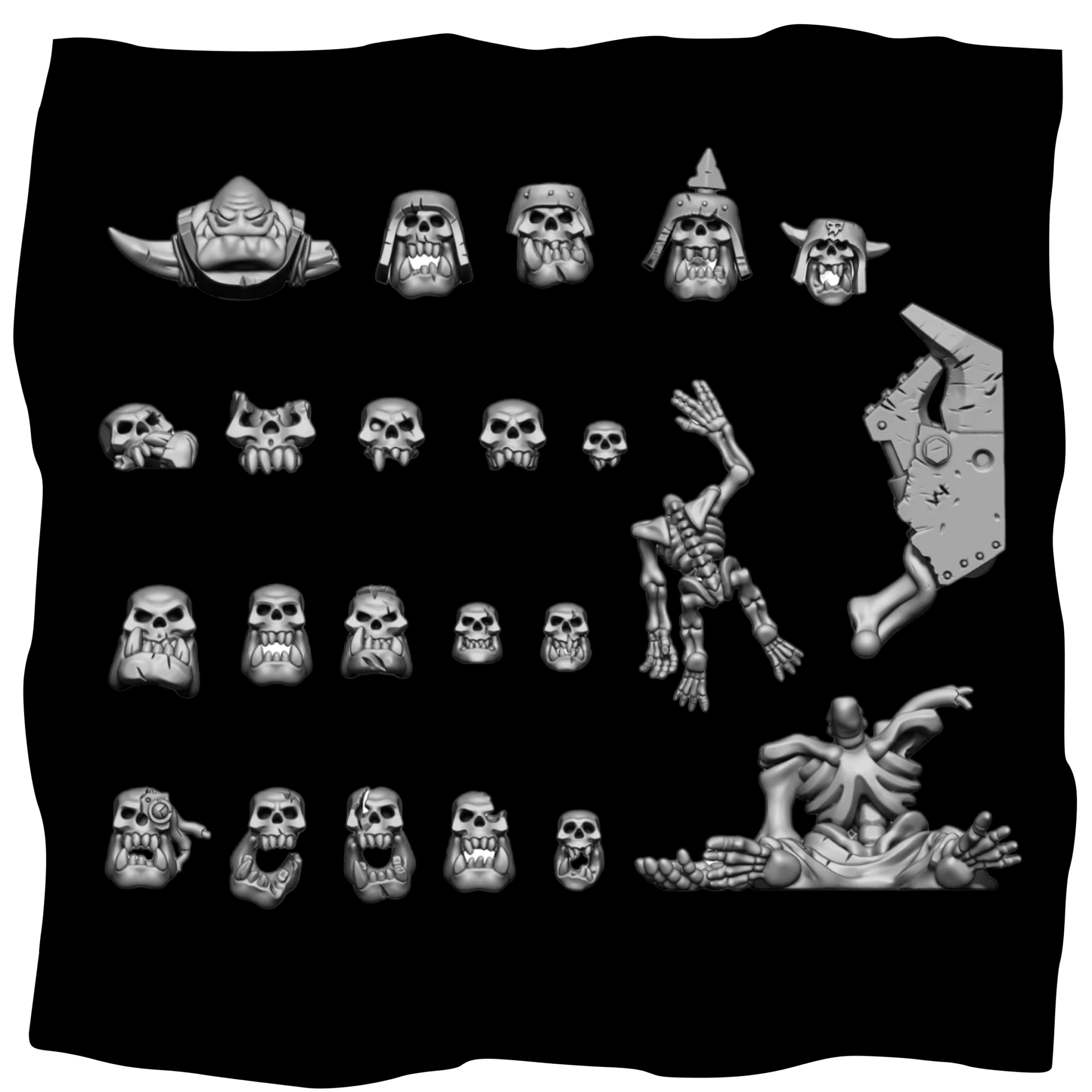 Orc and runt skulls pack – Loken's Miniatures